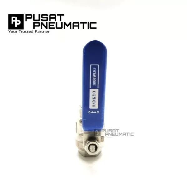 Ball Valve Keran Stainless SANKYO 2PC Full Bore Body - Pusat Pneumatic